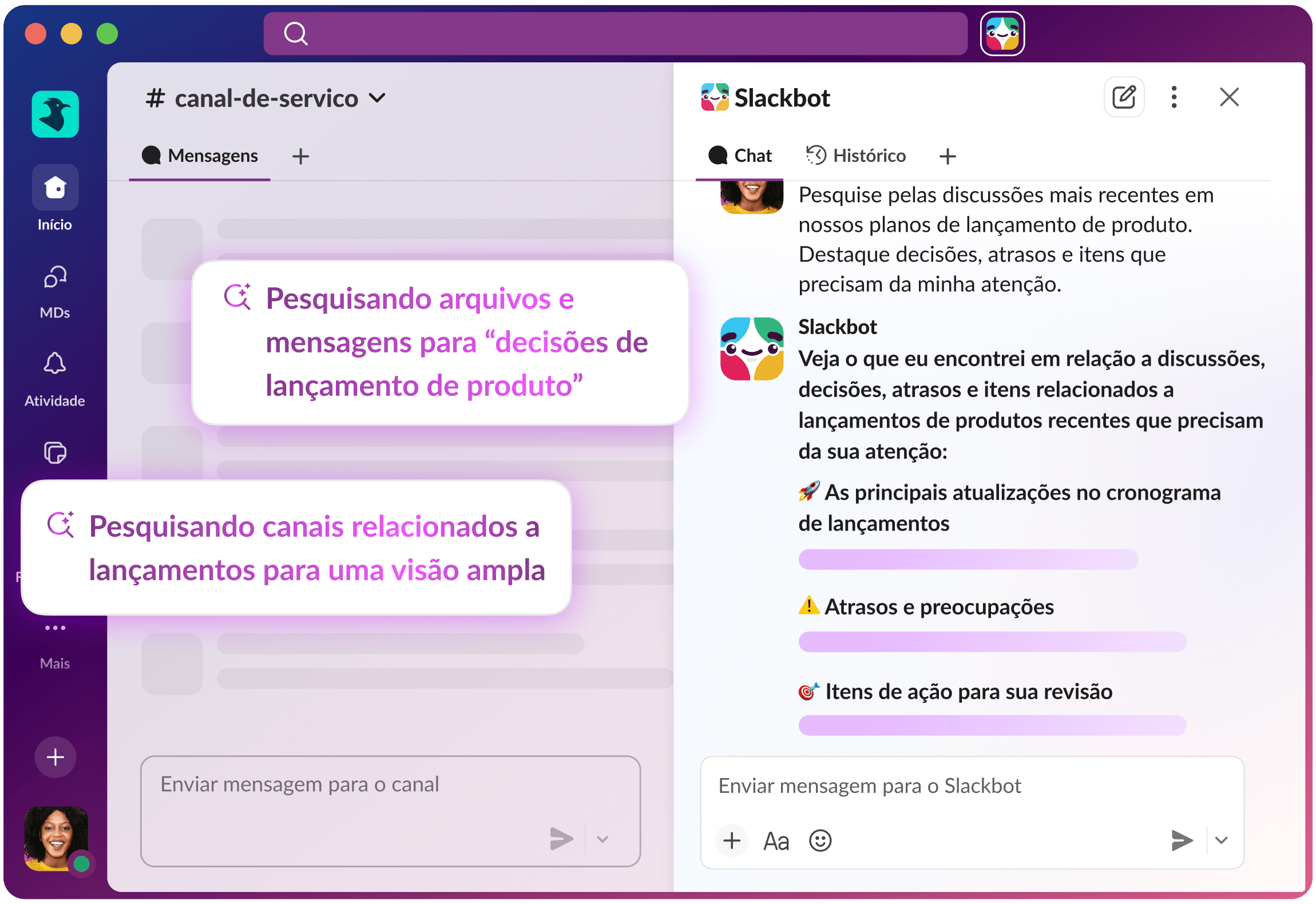 Slackbot, agente de IA pessoal para o trabalho | Slack