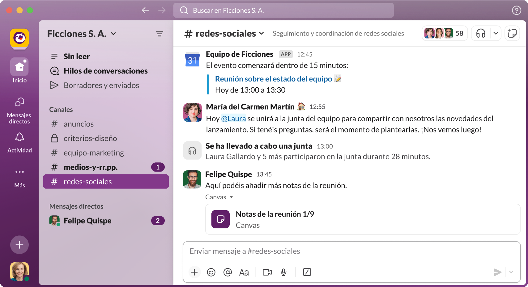 Mac | Descargas | Slack